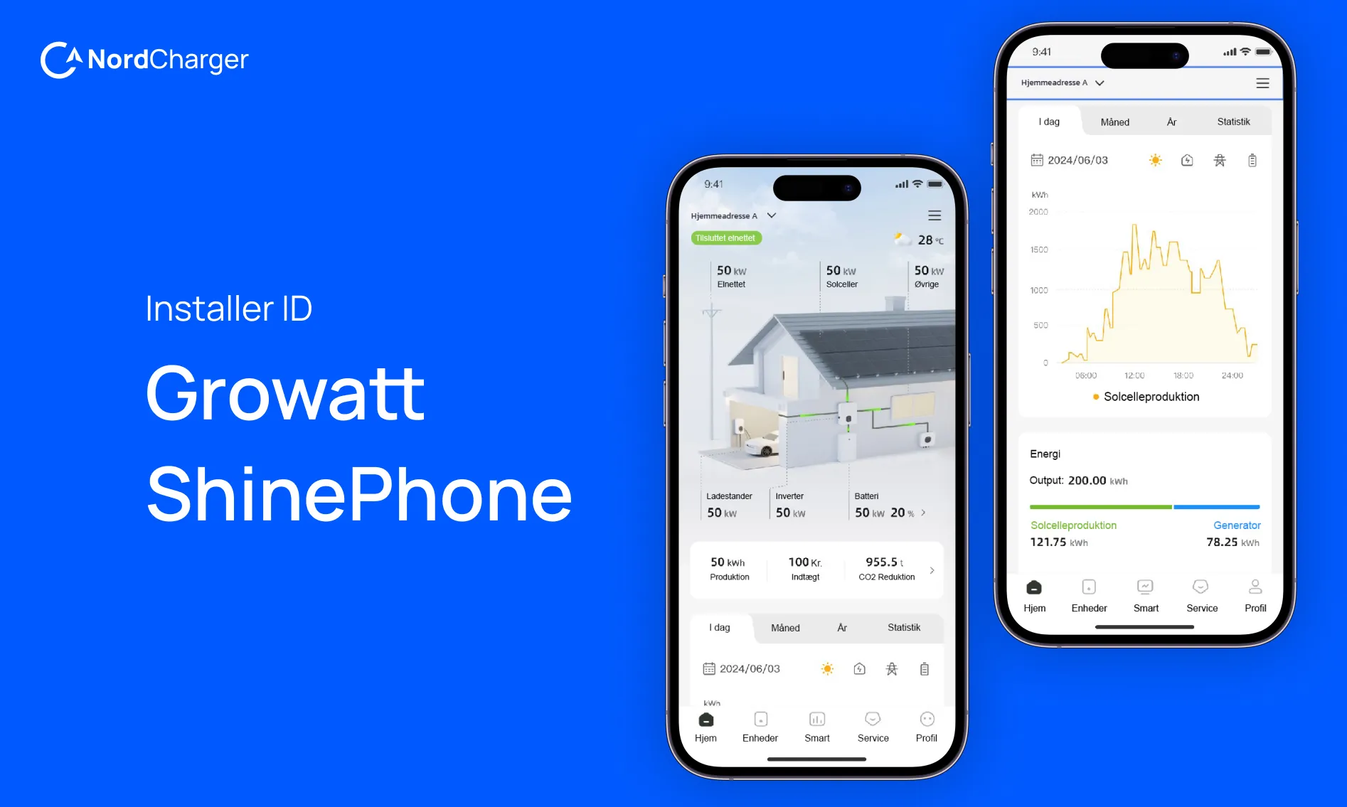 Sådan skifter du Installer ID i ShinePhone appen - NordCharger
